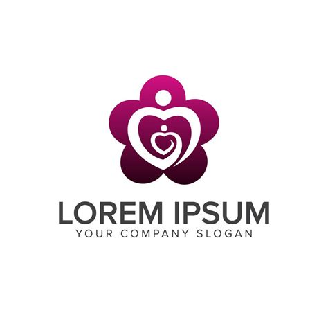 Modèle De Concept De Design Logo Soins Familiaux 606765 Art Vectoriel