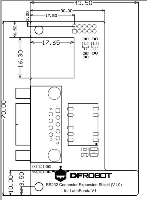 rs232 connector expansion shield for lattepanda v1 0 wiki dfrobot
