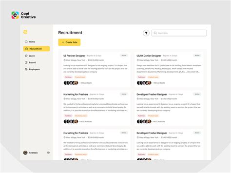 humaneo recruitment page web app design concept by capi creative on dribbble