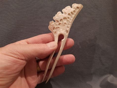 Hand Carving Hairpins Are Upcycled From Naturally Shed Deer Antlers