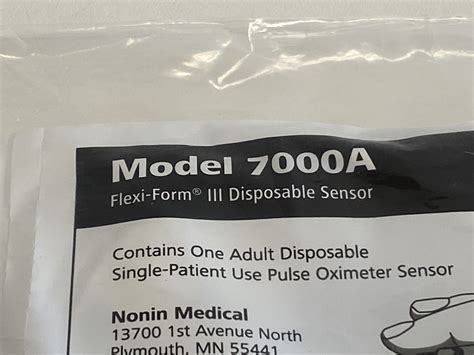 New Nonin Medical Flexi Form Iii Disposable Sensor 7000a K22 7