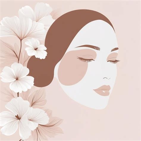 Premium Photo Abstract Female Face In One Line Woman Face With