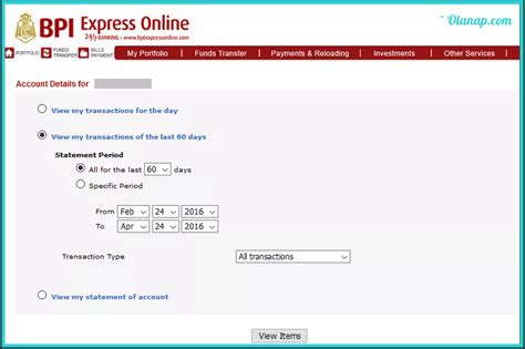 Bpi Balance Inquiry And Transaction History