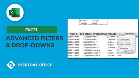 Using The Advanced Filter And Drop Downs Youtube