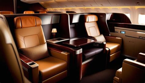 Premium Photo Luxurious Firstclass Airplane Seats Image