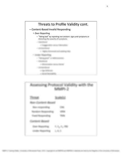 SOLUTION Interpretation Of Mmpi 2 Validity Scales Studypool