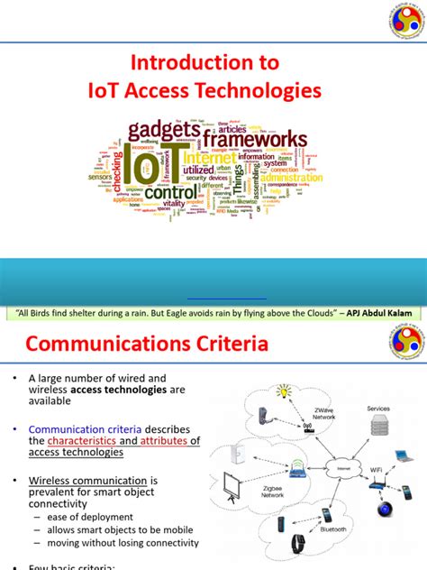 Iot Ppt11 Intro Iot Access Technologies Pdf Radio Spectrum