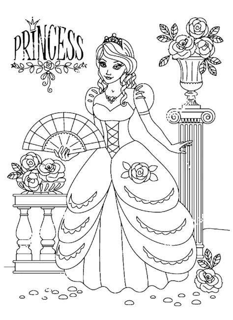 Coloriage Princesse Télécharger Et Imprimer Pour Filles