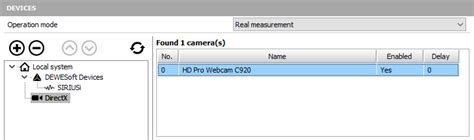Directx Camera Camera Devices Setup Dewesoft X Manual En