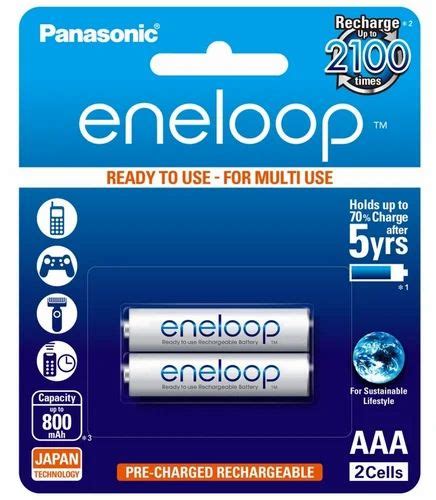 Panasonic Eneloop AAA Rechargeable Battery At Pack Panasonic Rechargeable Battery In