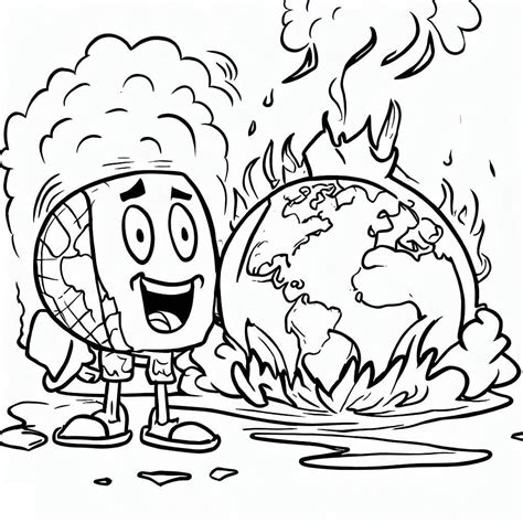 Desenhos De Efeitos Do Aquecimento Global Para Colorir E Imprimir