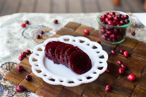 Homemade Jellied Cranberry Sauce Giving Thanks Kitchen Joy