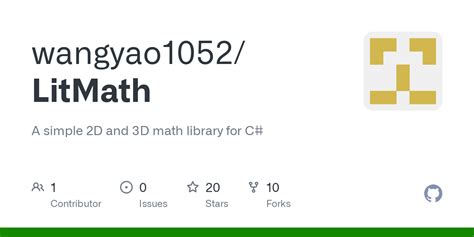 Github Wangyao1052litmath A Simple 2d And 3d Math Library For C