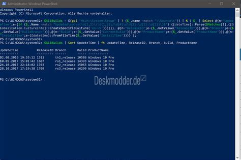 Installierte Windows Versionen Mit Powershell Auslesen Deskmodderde