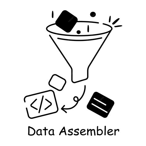Premium Vector A Captivating Doodle Icon Of Data Assembler