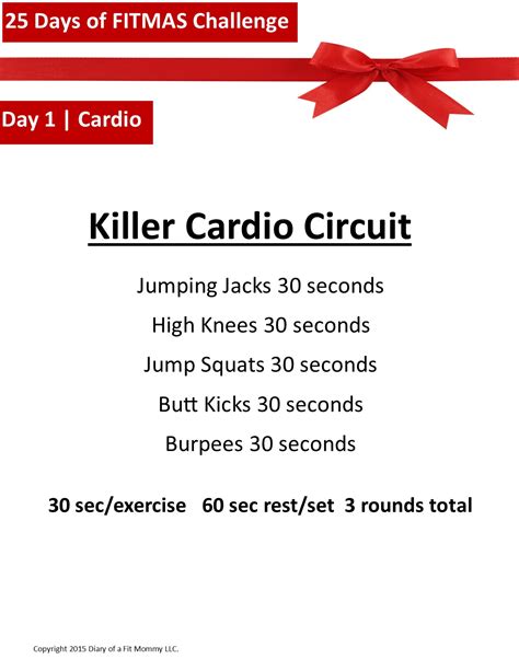 25 Days Of Fitmas Workout Challenge Day One Diary Of A Fit Mommy