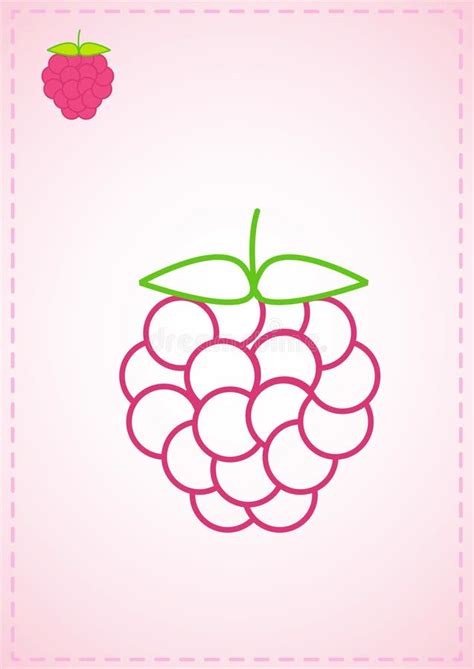 Blank Coloring Page Raspberry Fruit Vegetables Color Layout