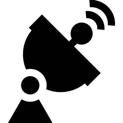 Icono De Antena Parabólica Basic Straight Filled