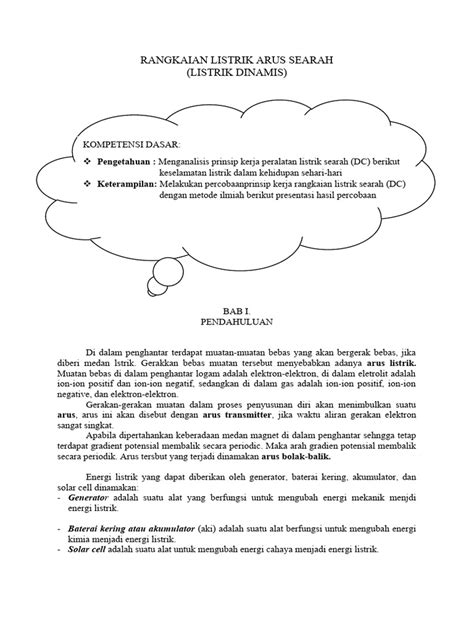 Modul Listrik Dinamis 1819 Pdf Metode And Bahan Ajar Sains And Matematika