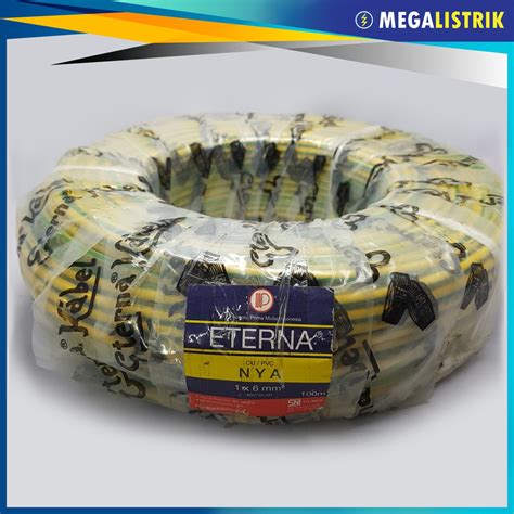 Jual ETERNA KABEL NYA 6 MM 100 METER KABEL LISTRIK KAWAT 1 X 6MM