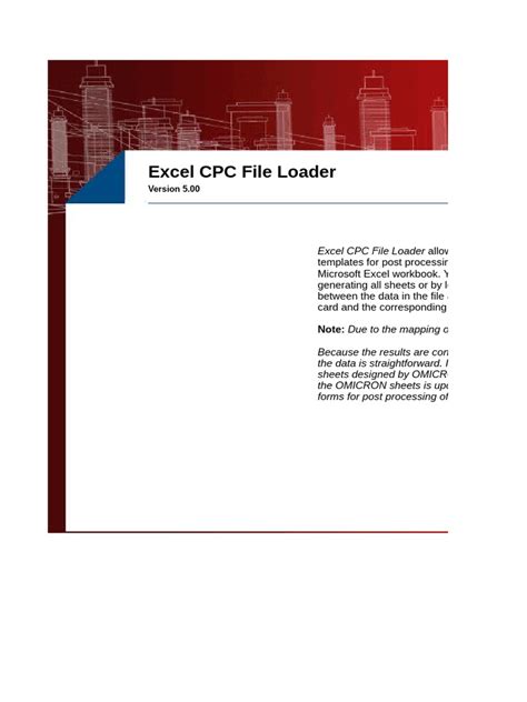 Excel Cpc 100 File Loader1 Pdf Microsoft Excel Electronics Excel Cpc 100 File Loader1 Pdf Microsoft Excel Electronics