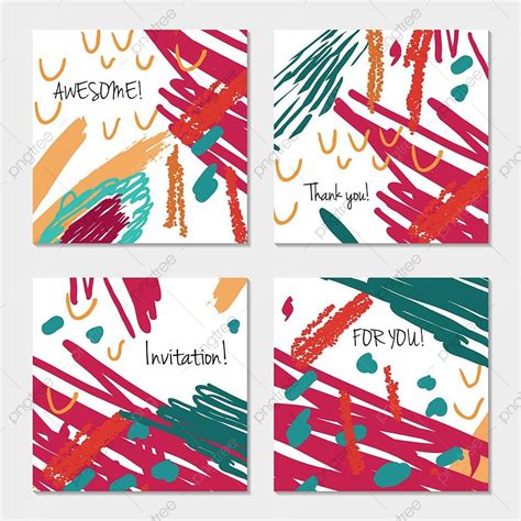 손으로 그린 창의 초대 인사말 카드 포스터 템플릿 Psd 다운로드 디자인 자료 다운로드