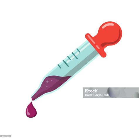 파이펫 실험실 도구는 화학 샘플 색상 피커를 선택합니다 화학 실험실 드롭퍼 흰색 배경에 고립 된 만화 평면 일러스트 벡터의