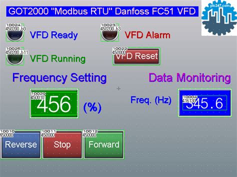 Mitsubishi Hmi Modbus Rtu Danfoss Fc51 Tutorial Mitsubishi Hmi Modbus Rtu Danfoss Fc51 Tutorial