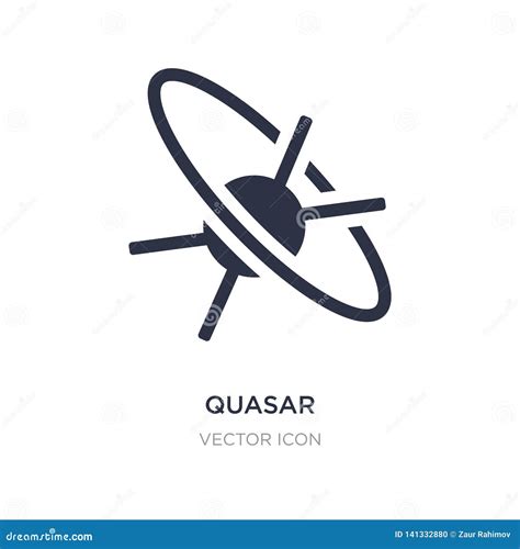 Quasar Icon Thin Linear Quasar Outline Icon Isolated On White
