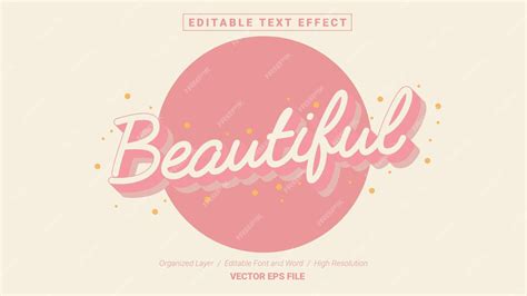 Premium Vector Editable Beautiful Font Typography Template Text