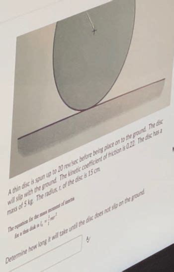 Answered The Equation For A Thn Disk In Determine How Long It Will Take Until The N Bartleby