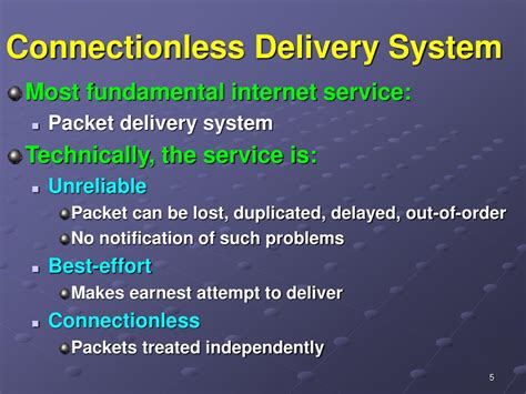 ppt internet protocol connectionless datagram delivery ipv4
