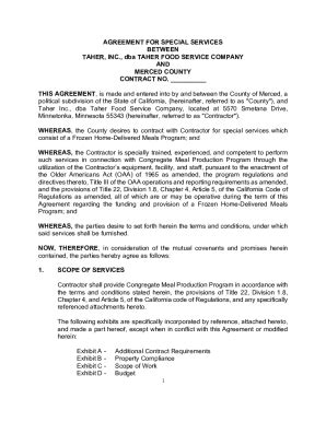 Fillable Online Web2 Co Merced Ca Agreement For Special Services Web2