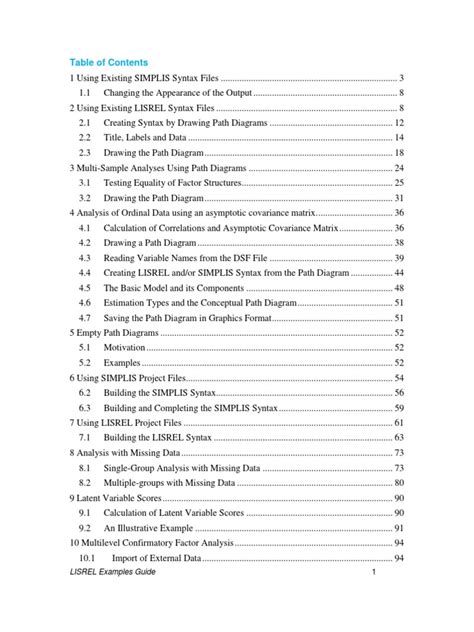 Lisrel Examples Guide Pdf Factor Analysis Covariance Matrix