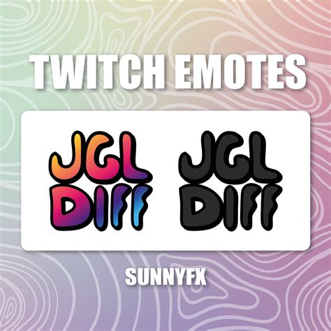 2 Jgl Diff Emotes Rainbow And Gray Etsy Uk