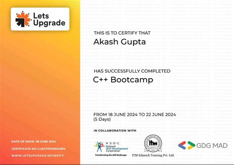 Akash Gupta On Linkedin Certificate C