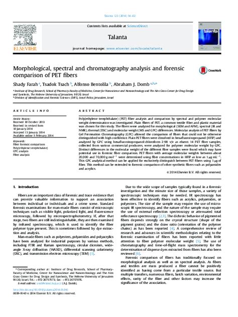 pdf morphological spectral and chromatography analysis and forensic