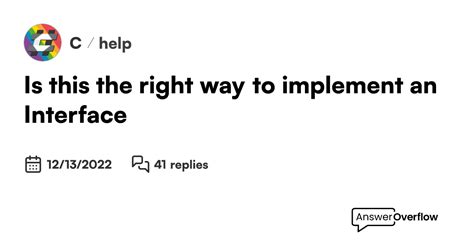 Is This The Right Way To Implement An Interface C