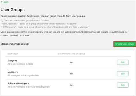 Create User Groups In Your Team Flock