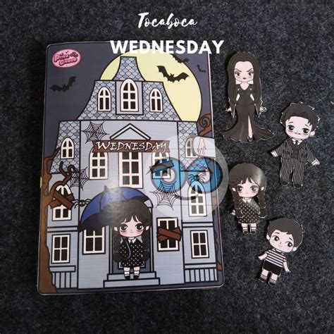 Toca Boca Wednesday Quiet Book Toy Disassembly Paper Doll Shopee