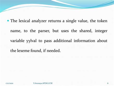 Lexical Analyzer Generator Lex Ppt