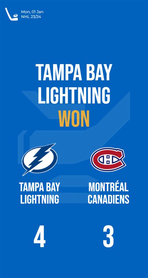 Lightning Electrifies The Canadiens Securing A