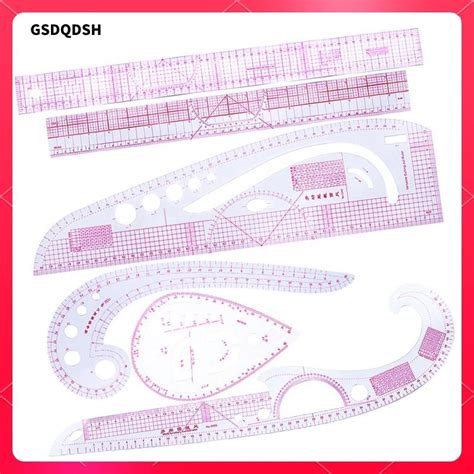 Gsdqdsh 6 Fashion Ruler Set French Curve Rulers Pattern Grading
