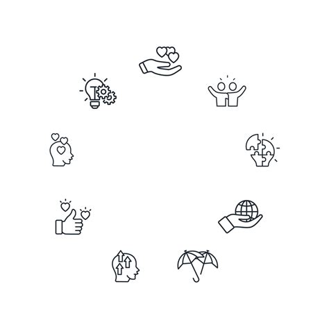 Core Values Icons Set Core Values Pack Symbol Vector Elements For