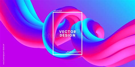 Abstract 3d Background Colorful Wave Fluid Shape Stock Vector Illustration Of Event Flyer