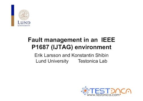 Pdf Fault Management In An Ieee P1687 Ijtag Environment Ieee
