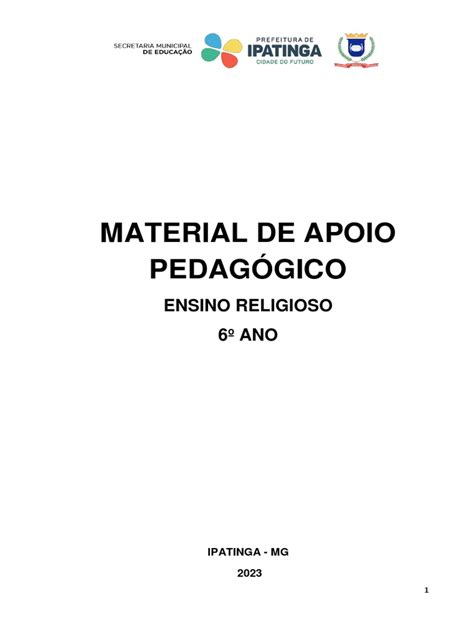 apostila ensino religioso 6 ano pdf