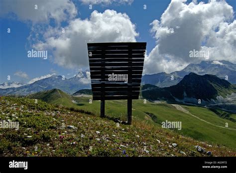 Wooden Avalanche Protection Barriers On Mountain Slope In The French