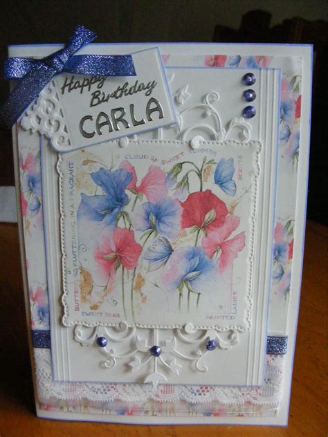 Happy Birthday Carla Handmade Cards Rag Happy Birthday Clouds Sweet