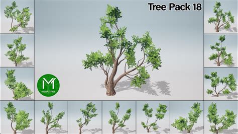 在道具创建的mega Tree Pack 18 虚幻引擎商城